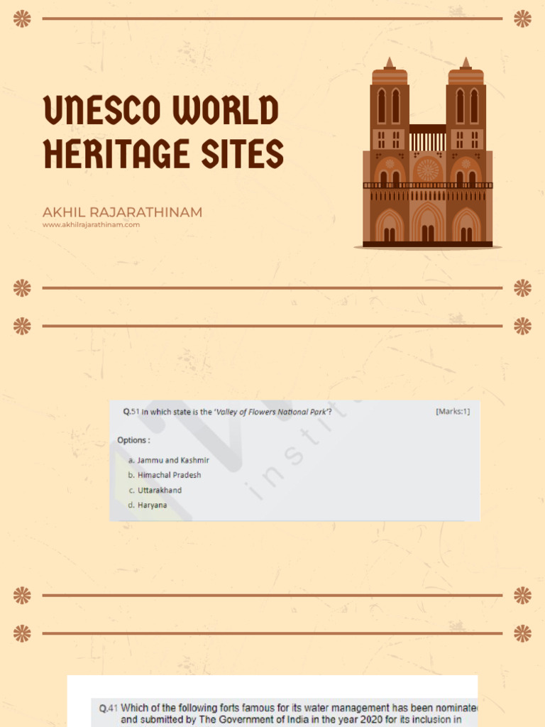 Unesco World Heritage Sites | PDF