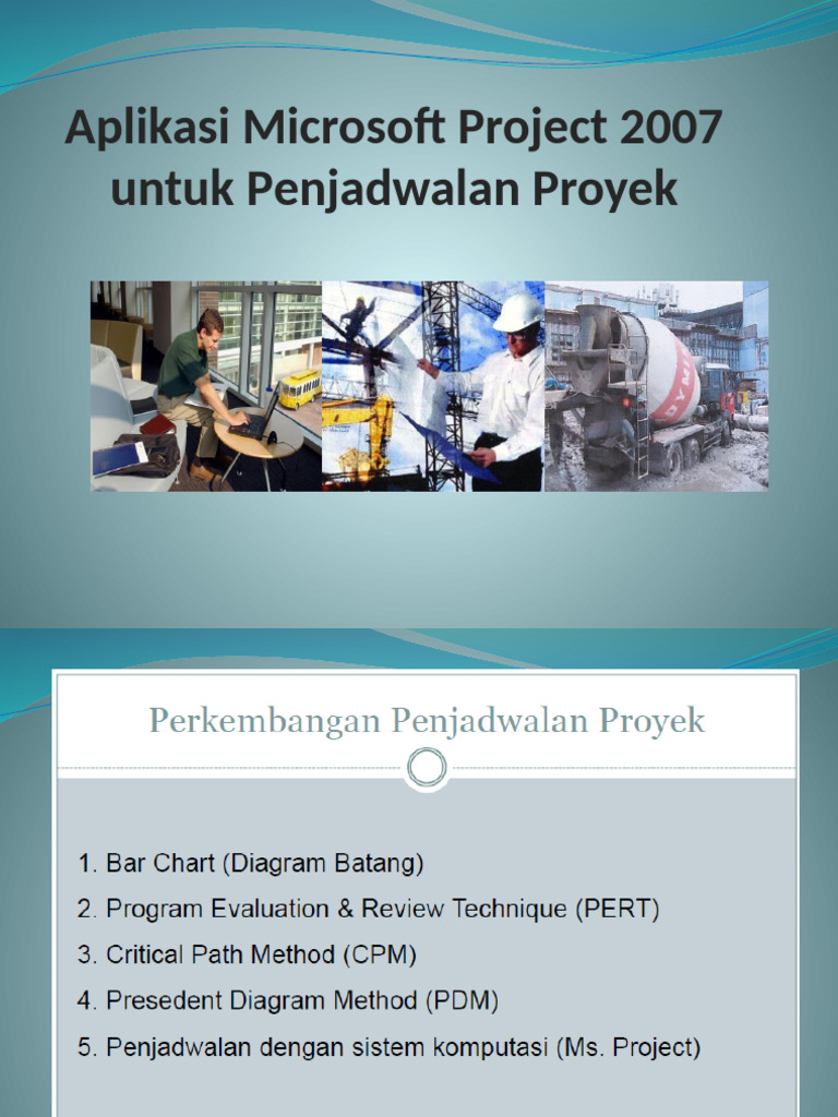 Aplikasi Microsoft Project 2007 untuk Penjadwalan Proyek1 | PDF
