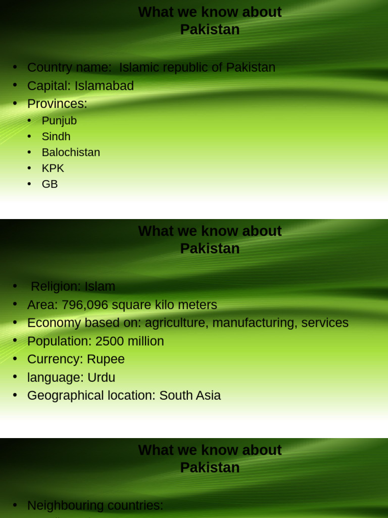 What We Know About Pakistan | PDF