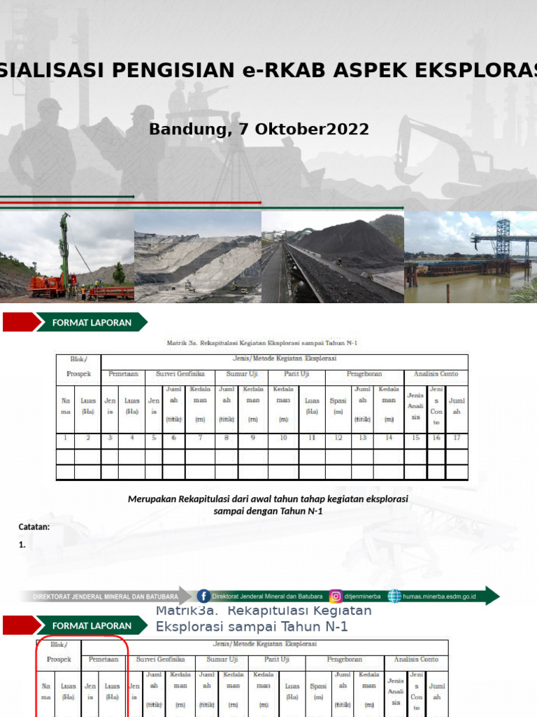 06102022 - Bahan paparan sosialisasi pengisian e-RKAB aspek eksplorasi ...