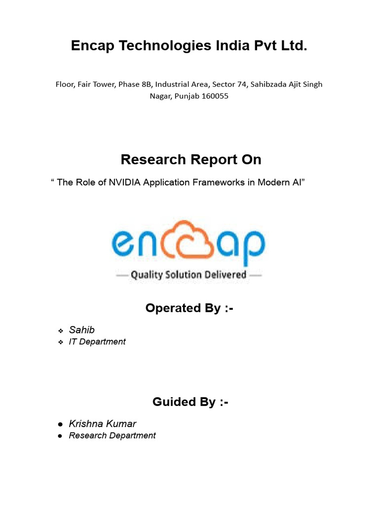 Nvidia Application Frameworks | PDF | Artificial Intelligence | Intelligence (AI) & Semantics