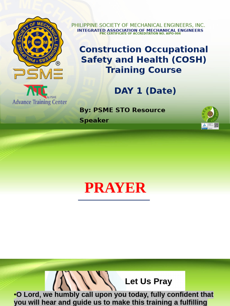 Module 1 - Introduction, COSH Framework & OSH Situationer - Ok | PDF ...