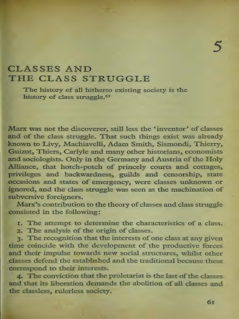 Understanding Class Struggle Dynamics | PDF | Bourgeoisie | Serfdom