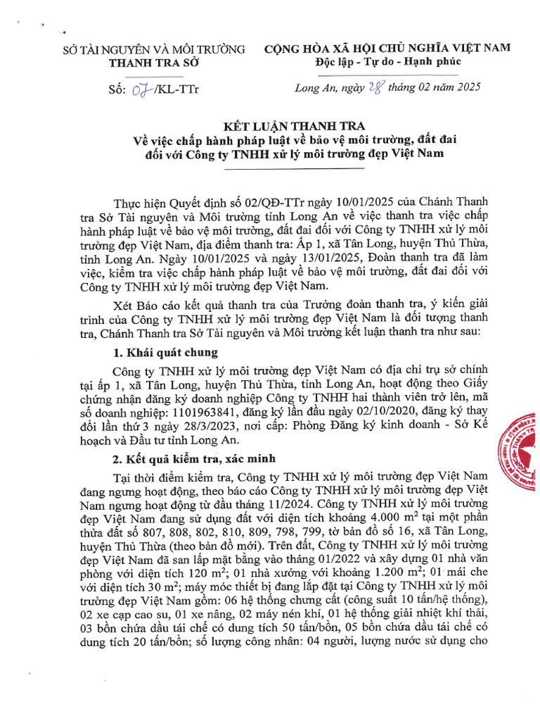 Ket Luan Thanh Tra-642136 | PDF