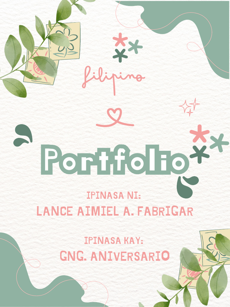 Filipino Portfolio - 20250508 - 221857 - 0000 | PDF