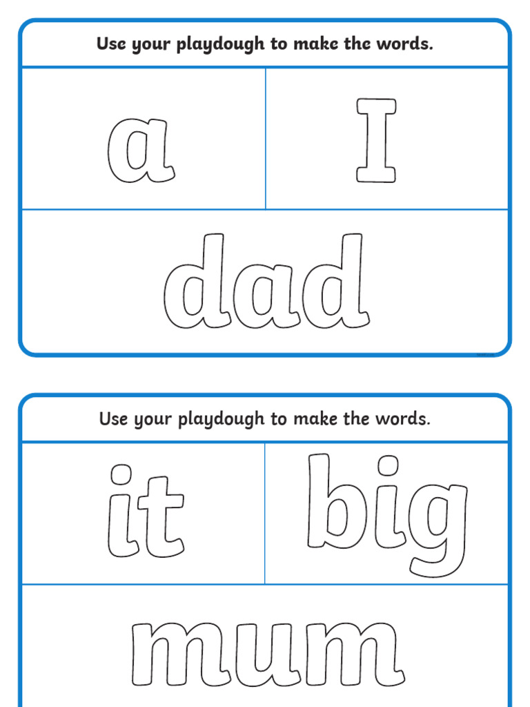 t-l-90101-Phase-2-High-Frquency-Words-Playdough-Activity-Mat_ver_3 | PDF