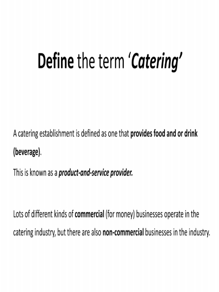 Catering | PDF