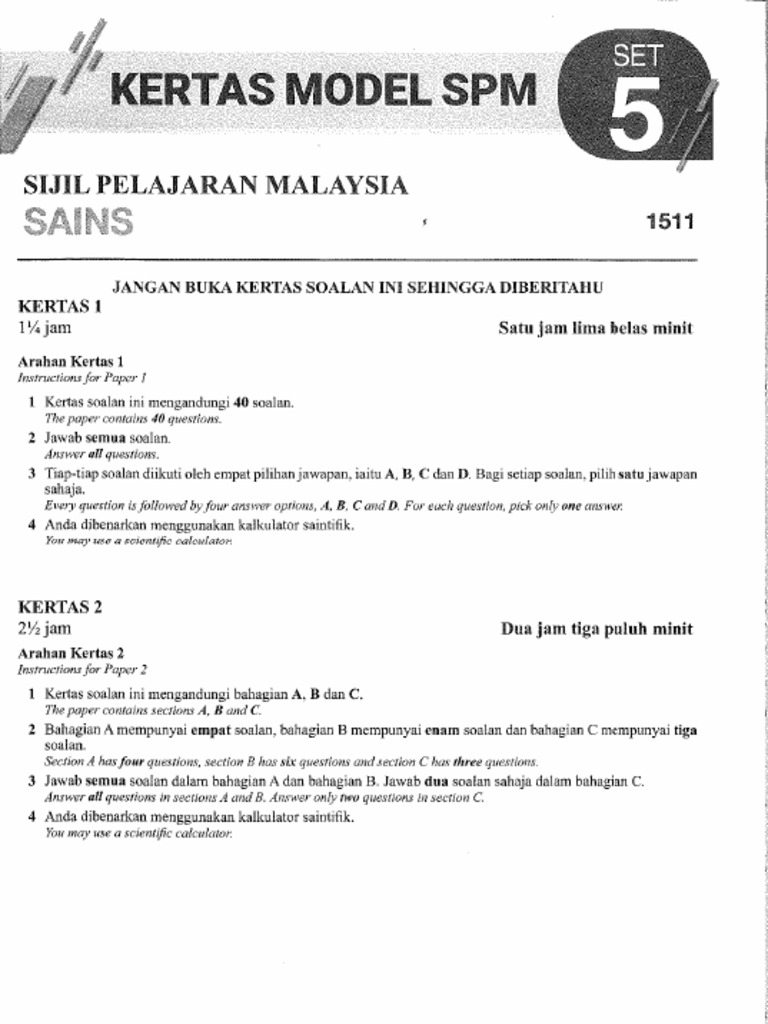 Modul Sains SPM Set 5 | PDF