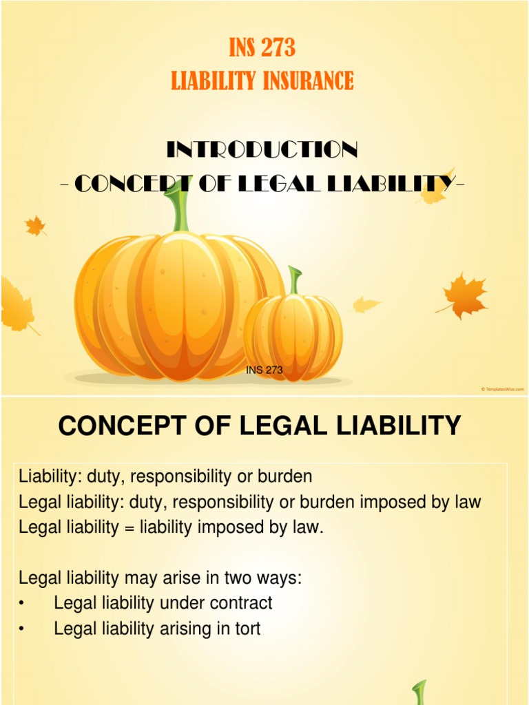 Concept of Legal Liability-Introduction | PDF | Tort | Legal Liability