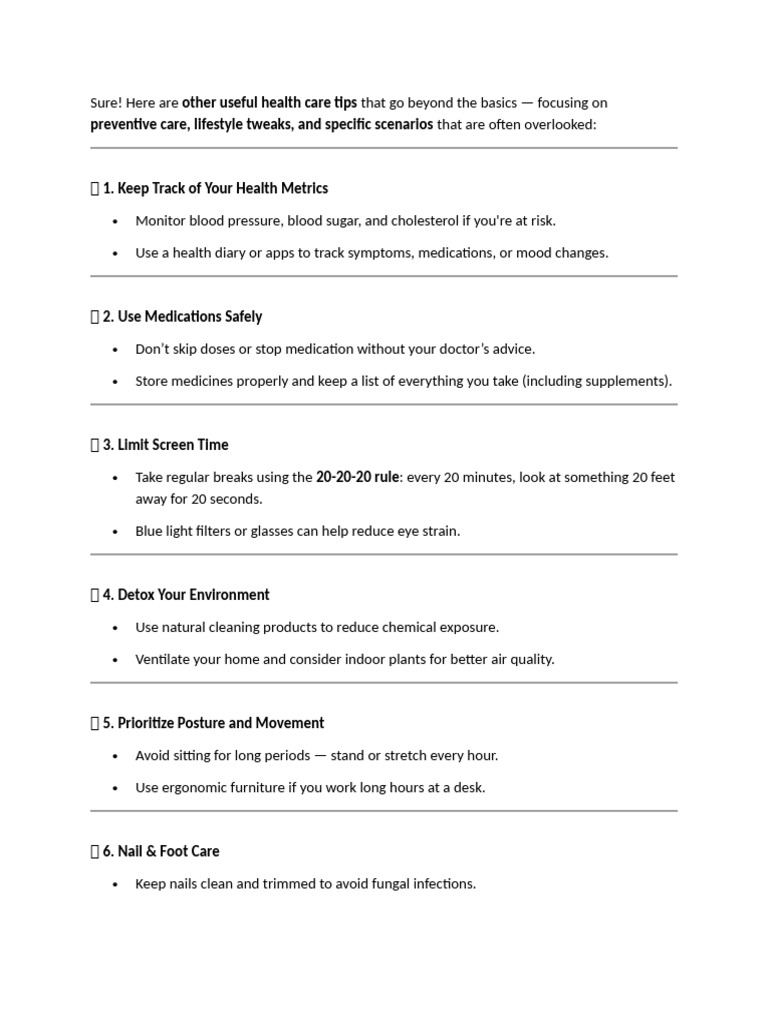 Health Tips | PDF