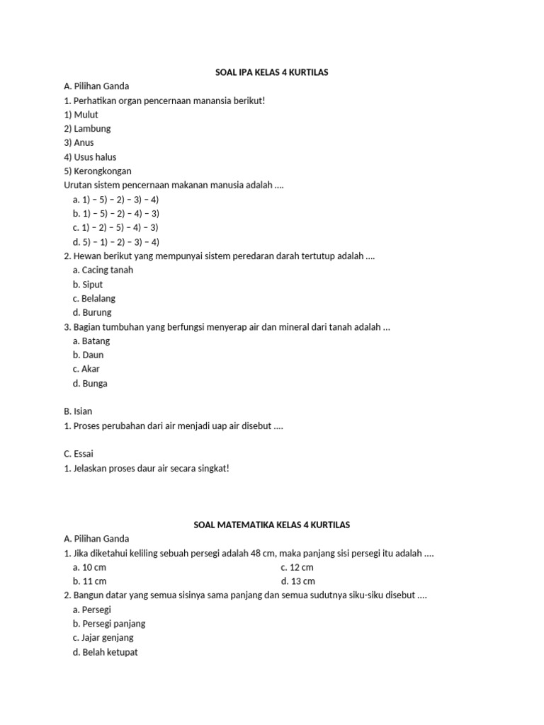 Soal UM Ipa, MTK | PDF