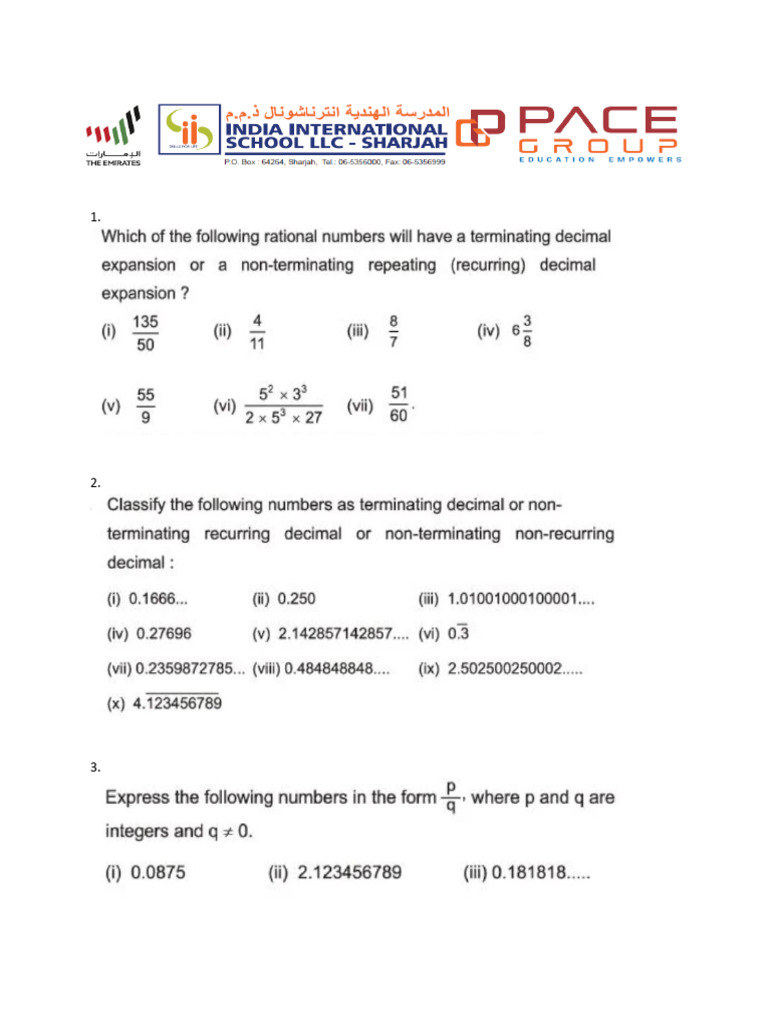 PMT- MATHS WS-2025--GR-9 | PDF