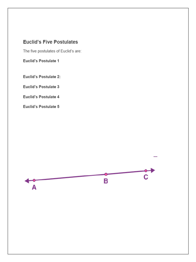 Chapter 5 Introduction To Euclid Geometry | PDF | Line (Geometry ...