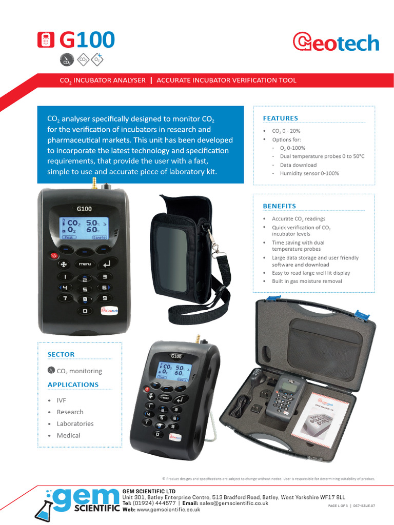 G100 analyzator-datasheet | PDF | Applied And Interdisciplinary Physics