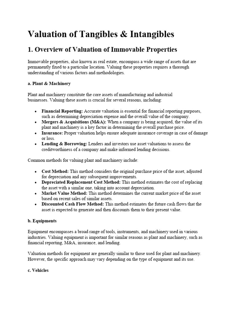 Business Valuation Module 3 | PDF | Valuation (Finance) | Real Estate Appraisal