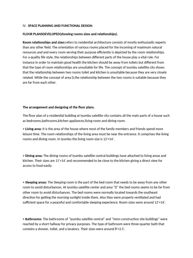 IV. Space plan-WPS Office | PDF | Room | Interior Design