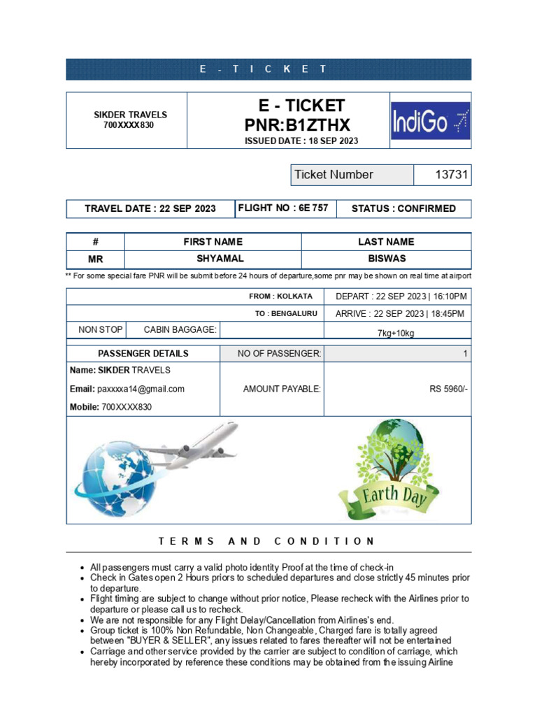 Ccu BLR Indigo 4.10pm | PDF
