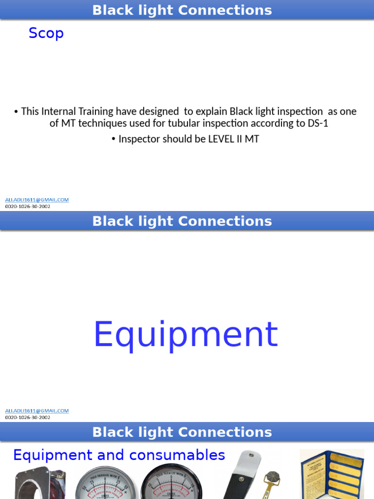 7-black light inspection | PDF | Ultraviolet | Inductor