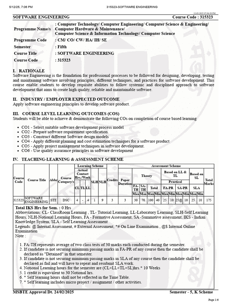 315323-Software Engineering | PDF | Agile Software Development | Software Development