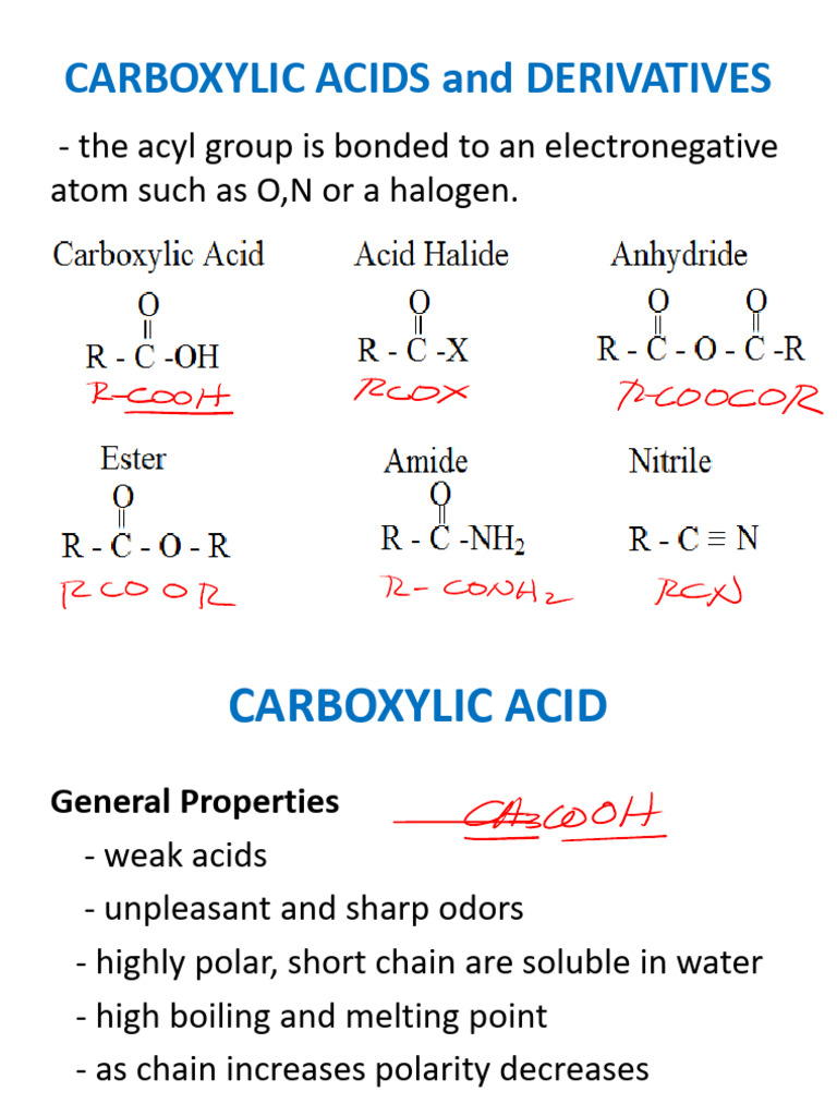Carboxylic Acid and Derivatives | PDF | Ester | Carboxylic Acid