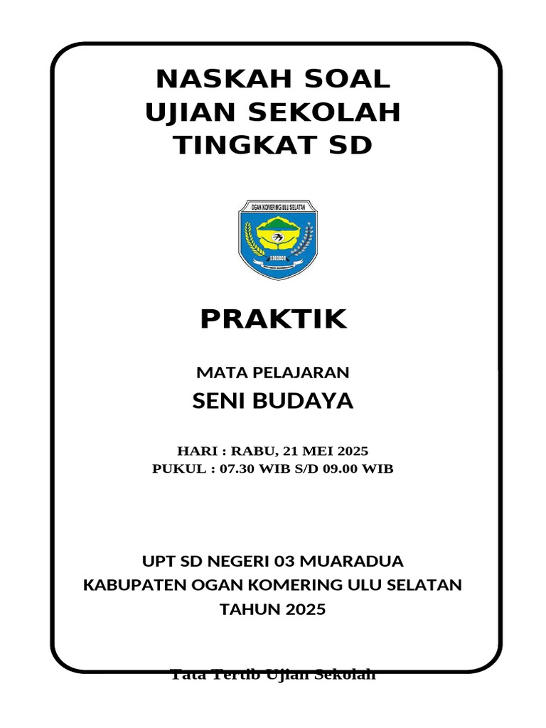 SOAL PRAKTIK SBDP 2025 Daftar Nilai Dan Absen | PDF
