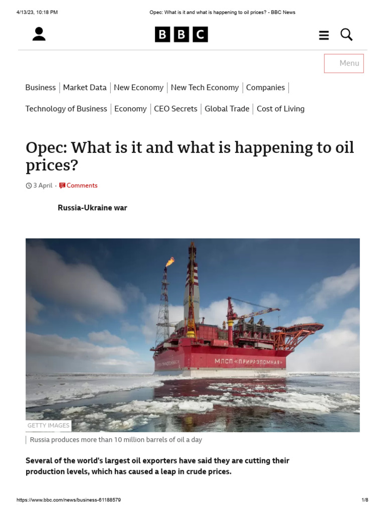 Opec - What Is It and What Is Happening To Oil Prices - BBC News | PDF | Opec | Price Of Oil