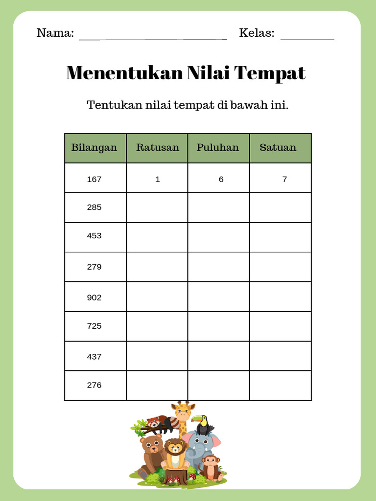 Menentukan Nilai Tempat Bilangan | PDF