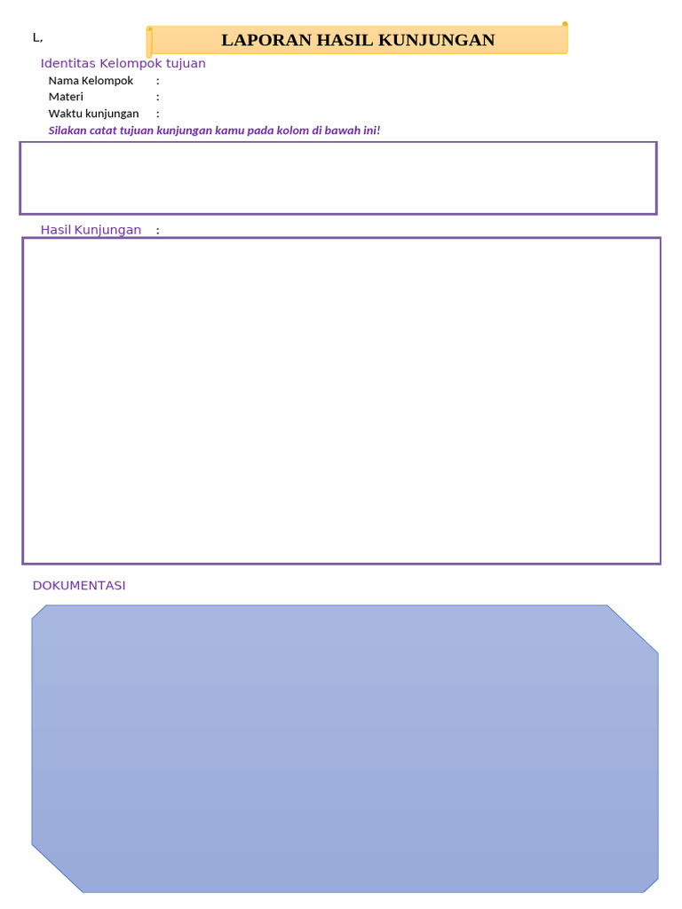 Laporan Hasil Kunjungan | PDF