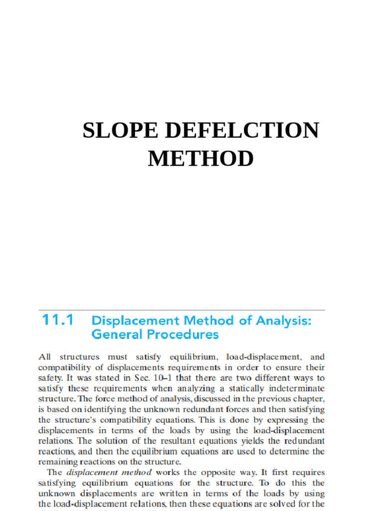 Presentation of Slope Deflection | PDF