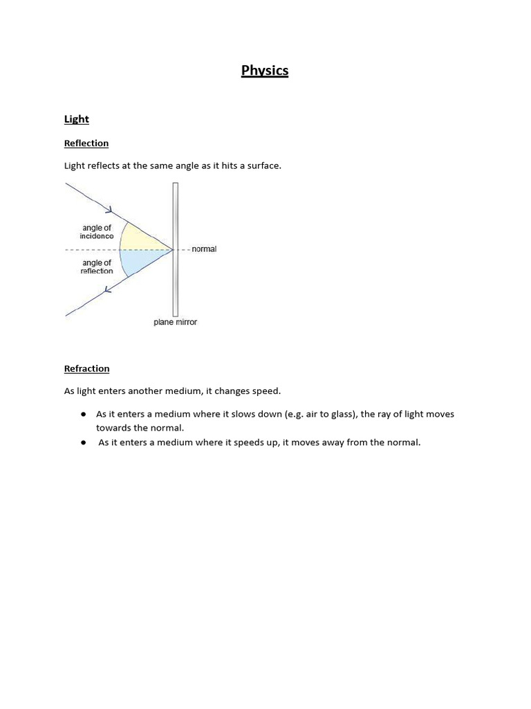 Physics Notes - Year 8 | PDF