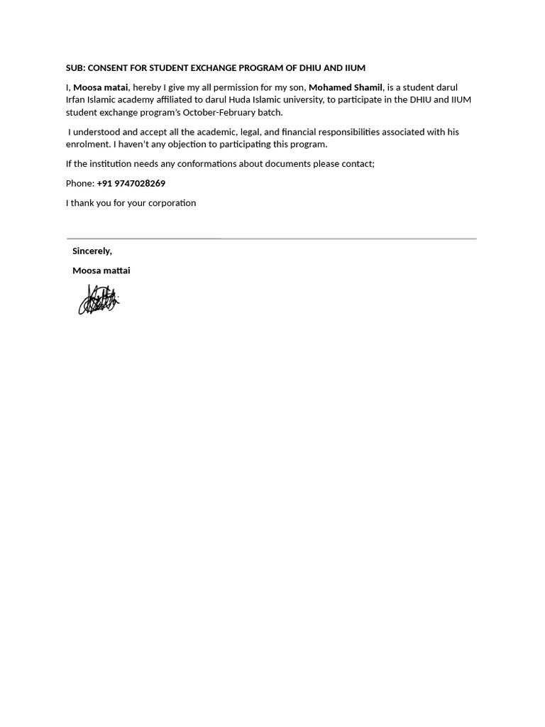 Consent Letter | PDF