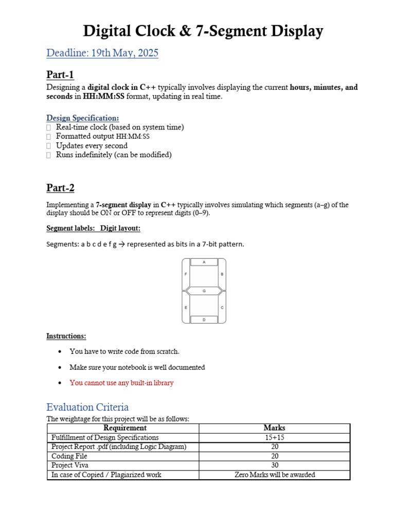 Digital Clock | PDF