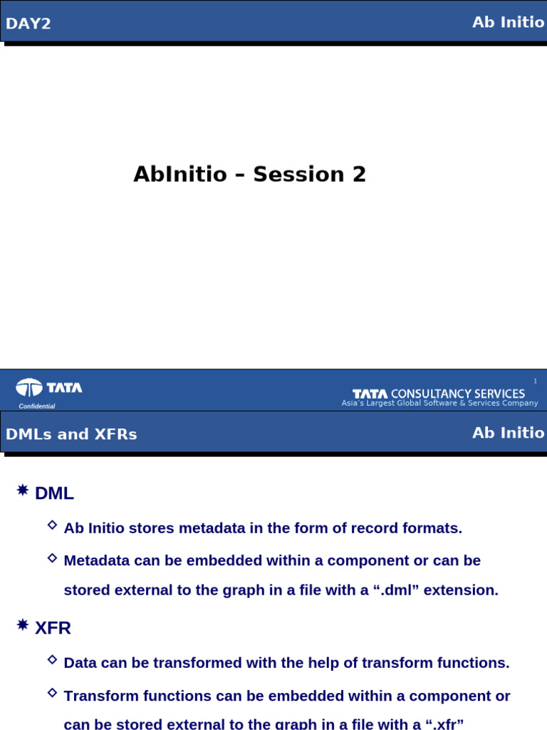 Ab Initio DML and XFR Overview | PDF | Parameter (Computer Programming ...