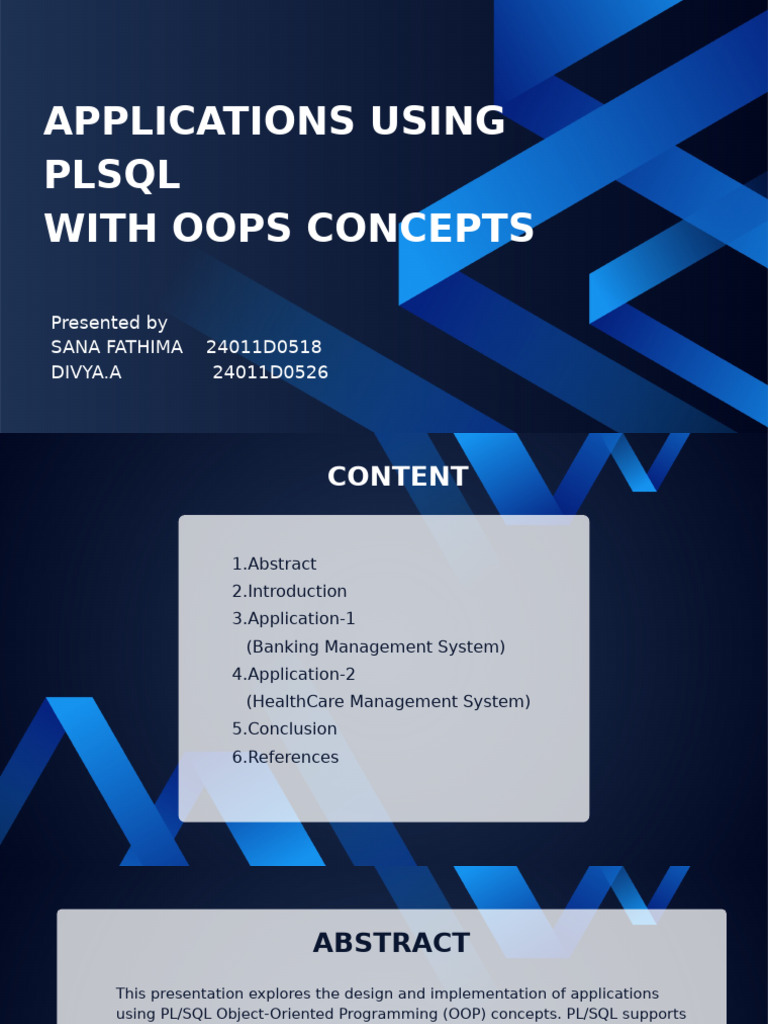 Applications Using Plsql With Oops Concepts Pdf Object Oriented Programming Method