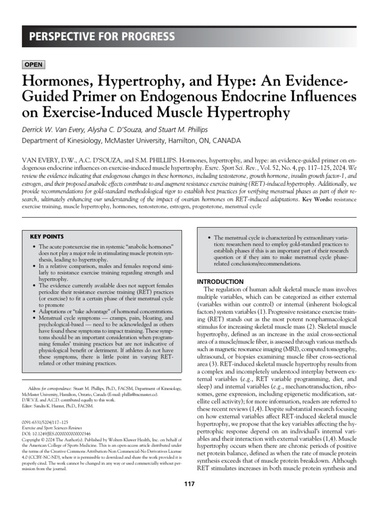 Hormones Hypertrophy and Hype - An Evidence Guided Primer on Endogenous Endocrine Influences on ...