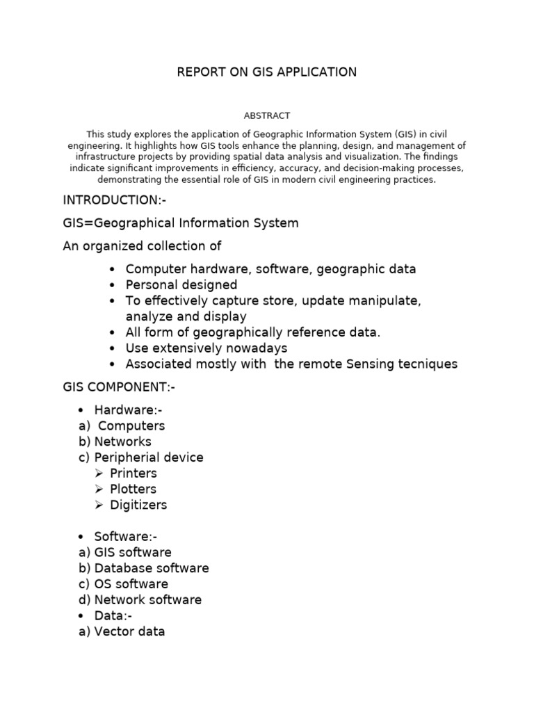 Report On Gis Application | PDF | Geographic Information System | Topography