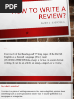 0510 Writing A Review (For Examination From 2024) | PDF | Learning ...