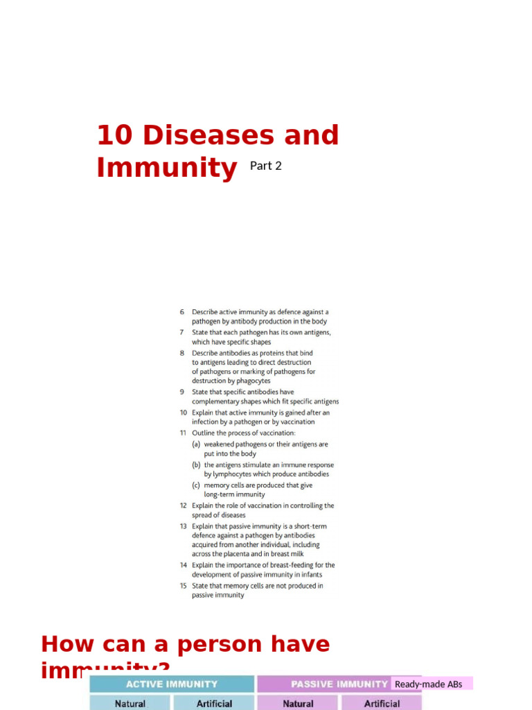 10.2+Active+&+Passive+Immunity+Cholera | PDF | Immune System | Antibody