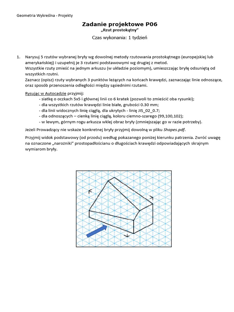 Zadanie Projektowe P06: Czas Wykonania | PDF
