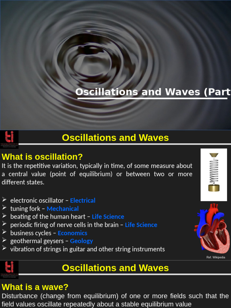 Oscillations and Waves-1 SHM | PDF | Oscillation | Motion (Physics)