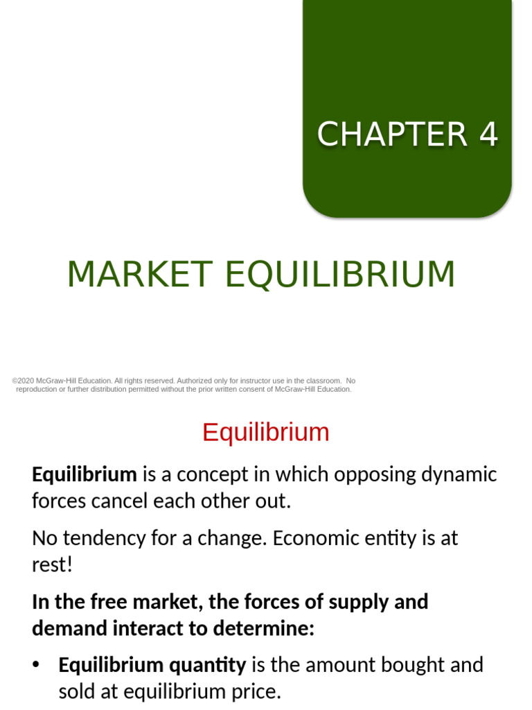 Lecture6 Ch04 Market | PDF | Economic Equilibrium | Supply And Demand