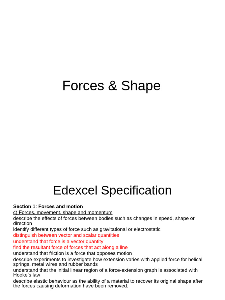 IGCSE 12 Forces&Shape | PDF | Force | Euclidean Vector