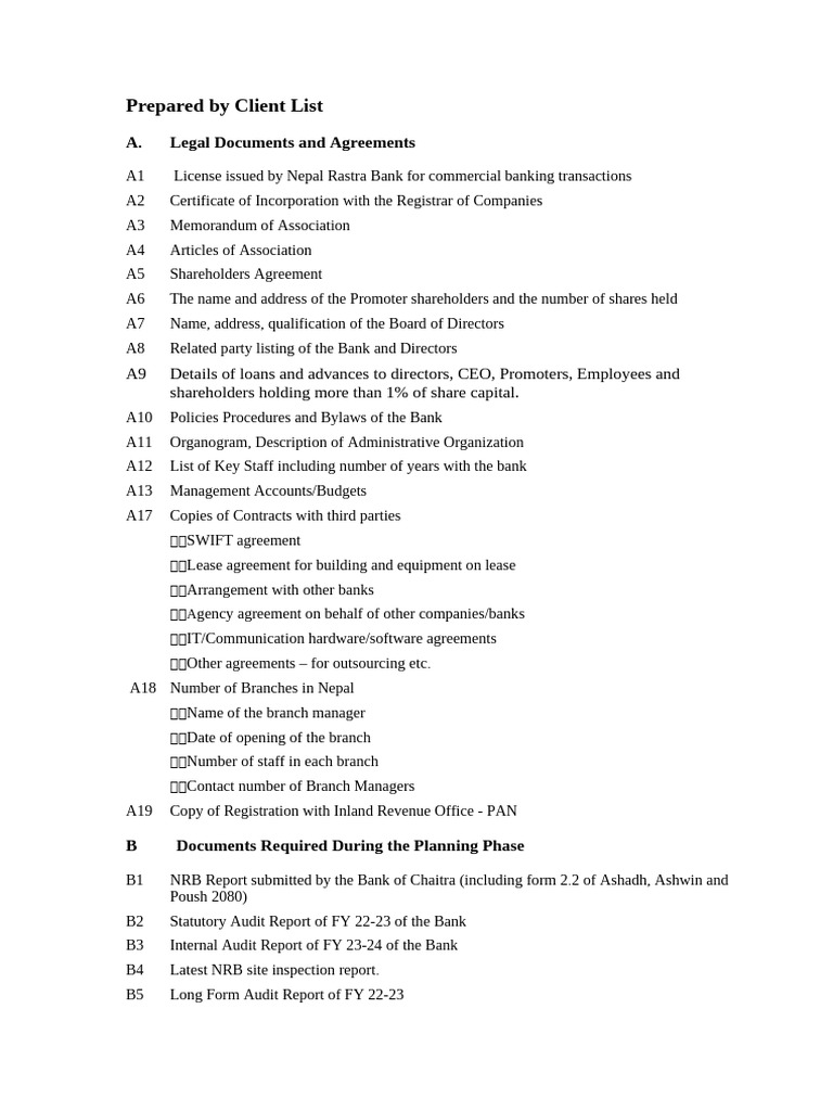 Client Prepared Document Overview | PDF | Interest | Expense