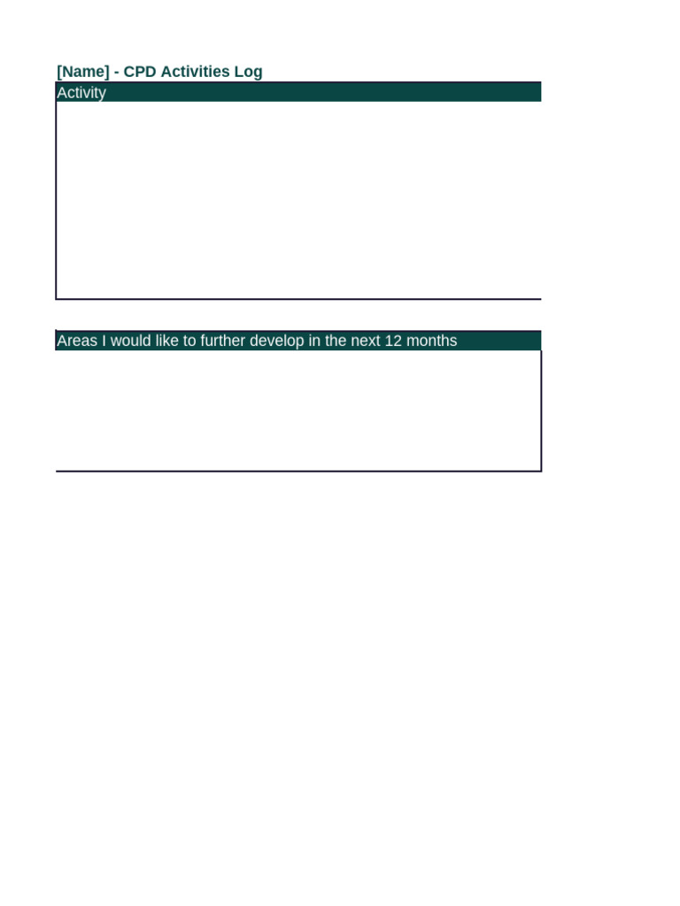 Apm CPD Log Template | PDF