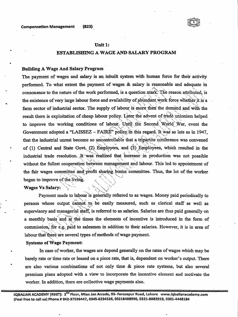 Compensatin Management 823 | PDF