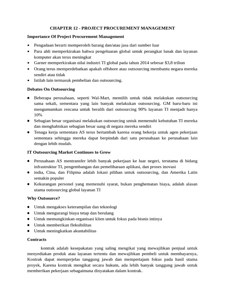 12 Project Procurement Management | PDF