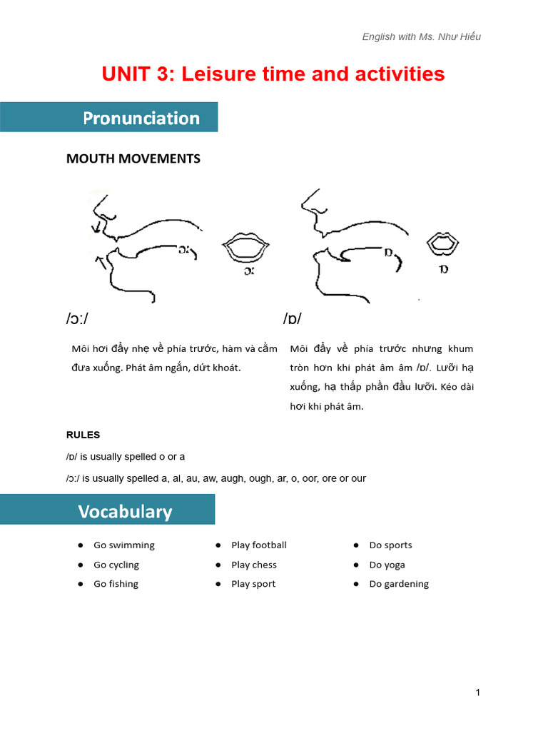 UNIT 3 - Leisure Time and Activities | PDF