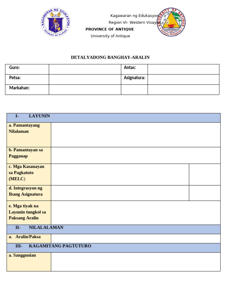 Final Lesson Plan Format Detailed | PDF