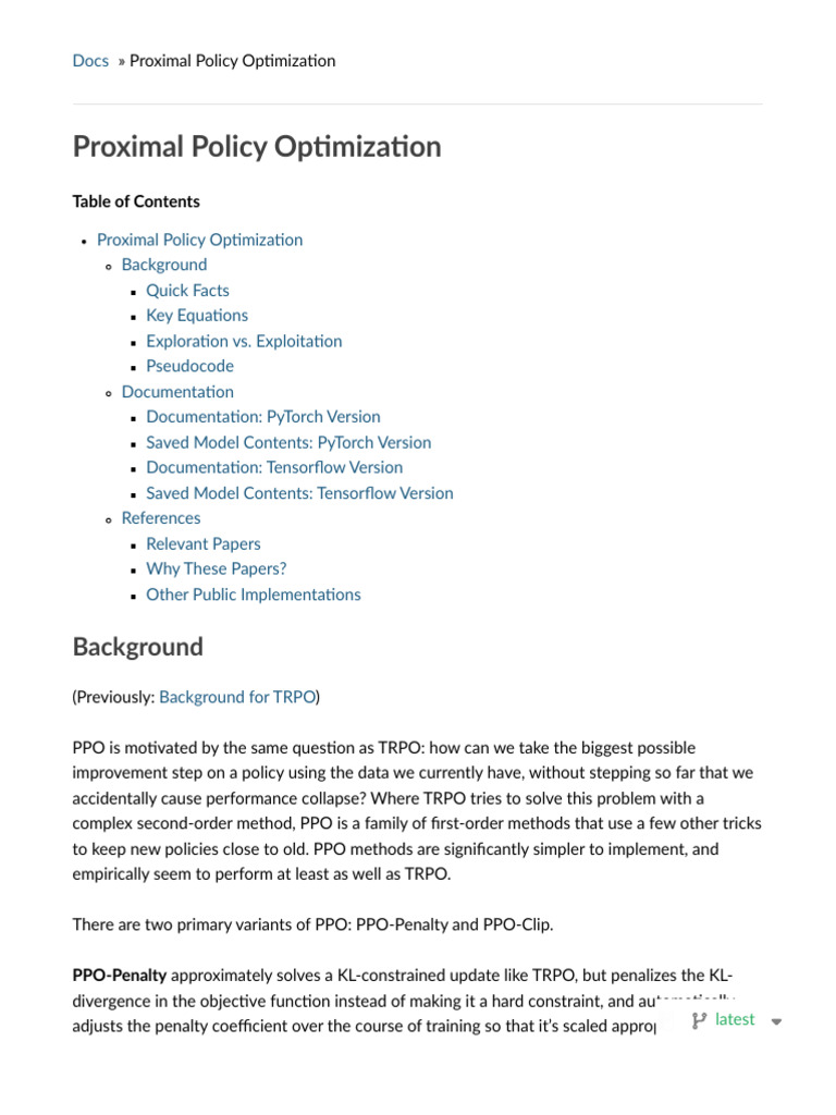 Proximal Policy Optimization Guide | PDF | Computer Programming ...
