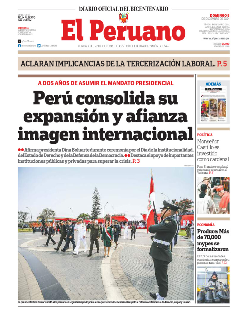 El Peruano 08.12.2024 | PDF | Perú